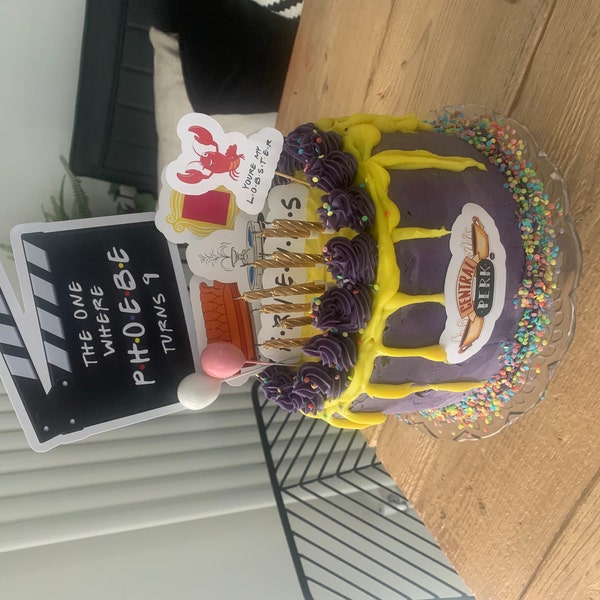 Friends Movie Clapper Board Birthday Cake Topper Personalised Set - Etsy UK