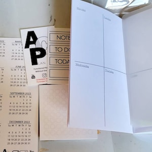 Contacts / Address Book Insert for Filofax, Kikki K, Pellostudio A5, A6 ...