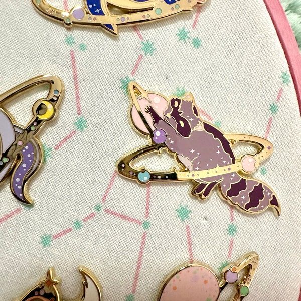 Cosmic Raccoon Enamel Pin - Etsy