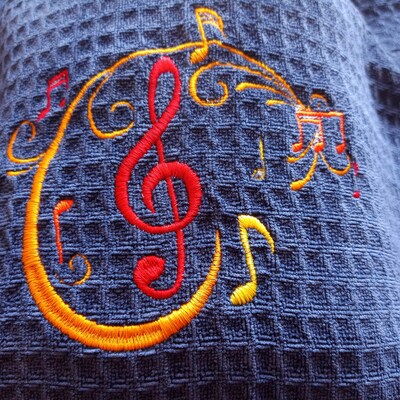 Music Treble Clef Machine Embroidery Design / Music Note Embroidery ...