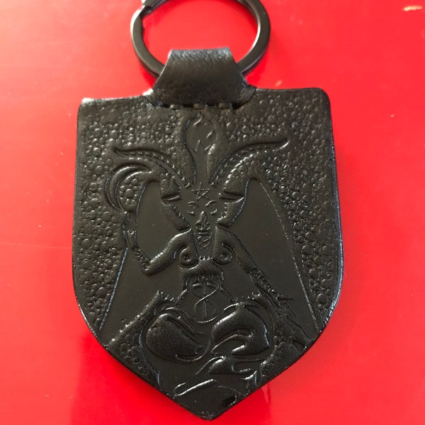 Satanic Key Ring "goat Mit Uns" With Baphomet on the Front Side and ...