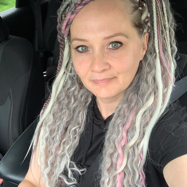 Brown and Rainbow Set of DE Braids and Dreads, Dreadlocks, Dread ...