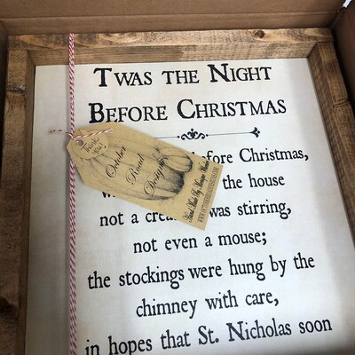 Christmas Sign twas the Night Before Christmas by October Road Designs ...