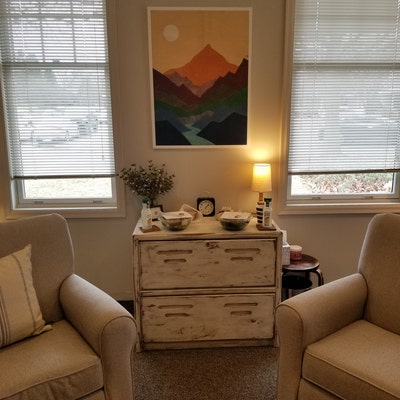 Abstract Mountain Wood Art Layered Mountains Wall Art Abstract Wood Art ...