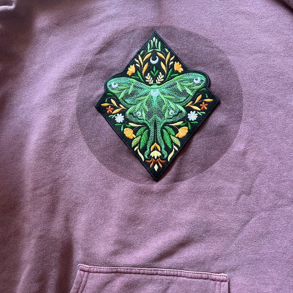 Lunar Moth in Fall Foliage Diamond With Border AND Coordinating ...