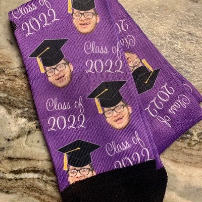 Custom Graduation Socks, Custom Face Socks, Graduation Gift for Him ...