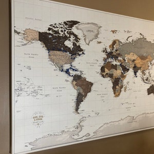 Accurate World Map Poster Large Wall Travel Map Print - Etsy