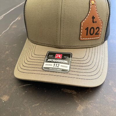 Customizable Cow Tag Hat Adult Cattle Tag Cap Richardson 112 or Flat ...