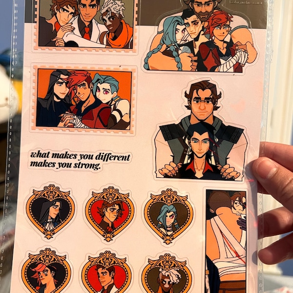 Arcane Crews Sticker Sheet 8x5" Ft. Vander, Silco, Jinx, Vi, Viktor ...