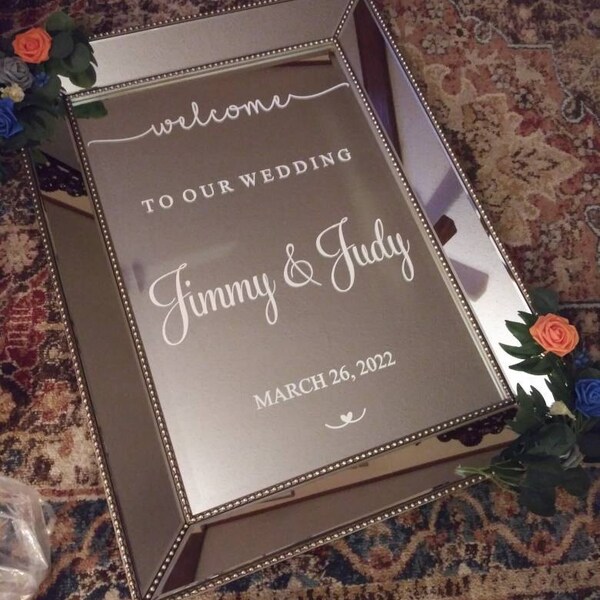 Wedding Welcome Decal Sticker-personalized Couples Names and Dates ...