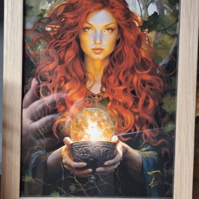 Celtic Goddess Brigid Matte Poster, Celtic Goddess of Fire and Healing ...
