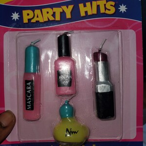 Makeup Candle Set, Birthday Candles, Spa Glamour Make up Birthday, Cake ...