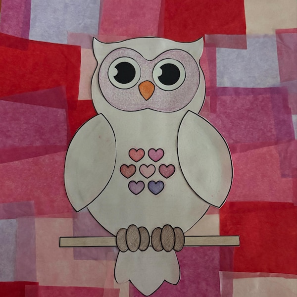 Build an Owl Cut & Paste Craft, Autumn Bird Coloring Printable Kit ...