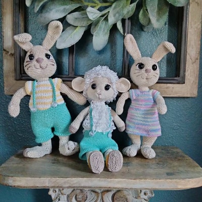 Crochet Pattern Pyramid Rabbit, Stacking Educational Toy With Rings ...