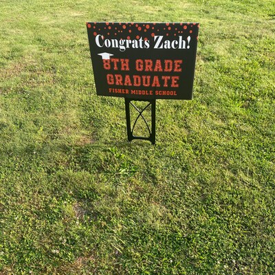 Elementary Graduation Yard Sign 18x24 Size Elementary Graduate Middle ...