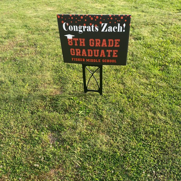 Elementary Graduation Yard Sign 18x24" Size Elementary Graduate Middle ...