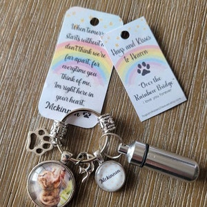 Pet Memorial Keying Pet Memorial Keychain With Custom Photo | Etsy