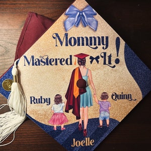 Custom Mommy Mastered It Graduation Cap Topper, Personalized Cap ...