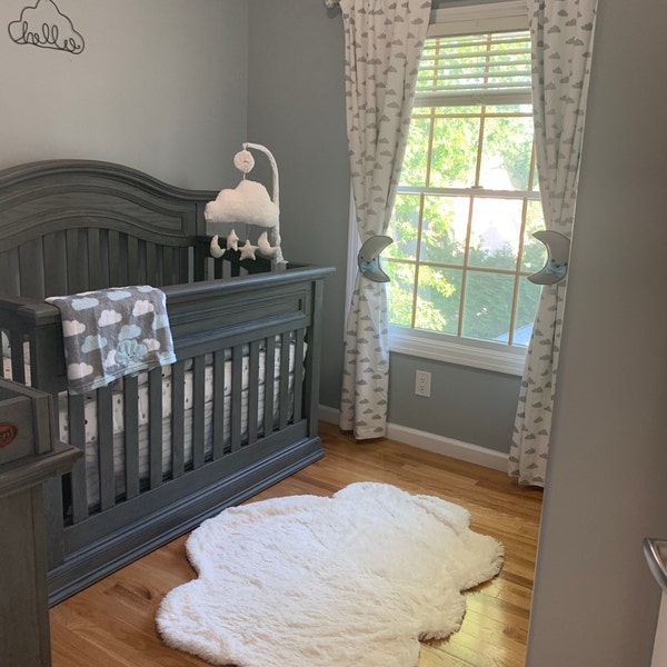 Cloud Rug Nursery Ivory | Decorative Floor Mat - Etsy