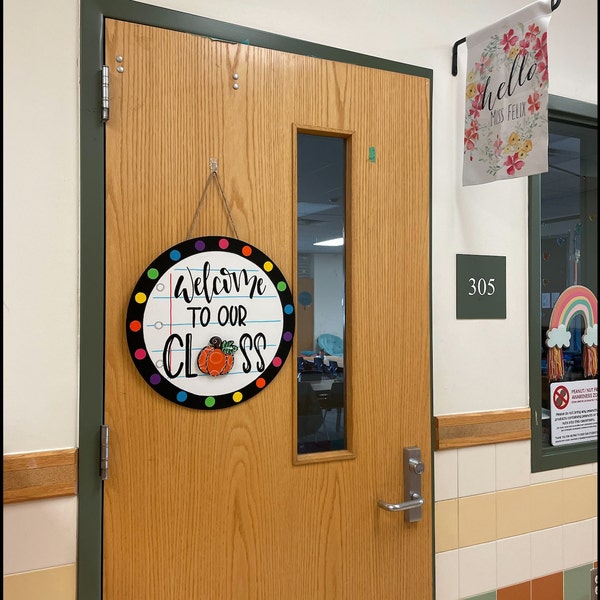 Welcome to Our Class Door Teacher Sign W/ Interchangeables - Etsy