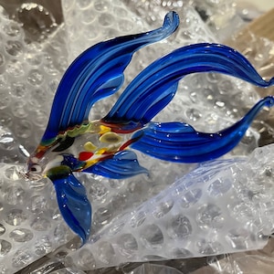 Handmade Blown Glass Art Figurine Black and White ORCA Killer - Etsy