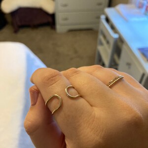 Open Ring, Minimalist Ring, Modern Ring, Double Line Ring, Simple Ring ...