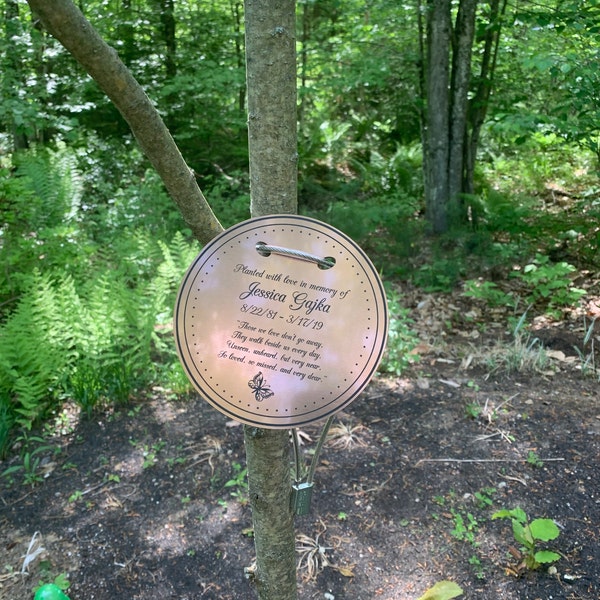 Personalized Tree Tag for a Large Tree, Big Tree Plaque, Memorial Tree ...