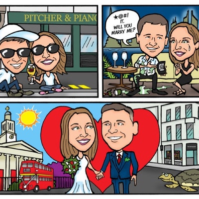 Custom COMIC STRIP Cartoon Personalized Drawing Digital - Etsy