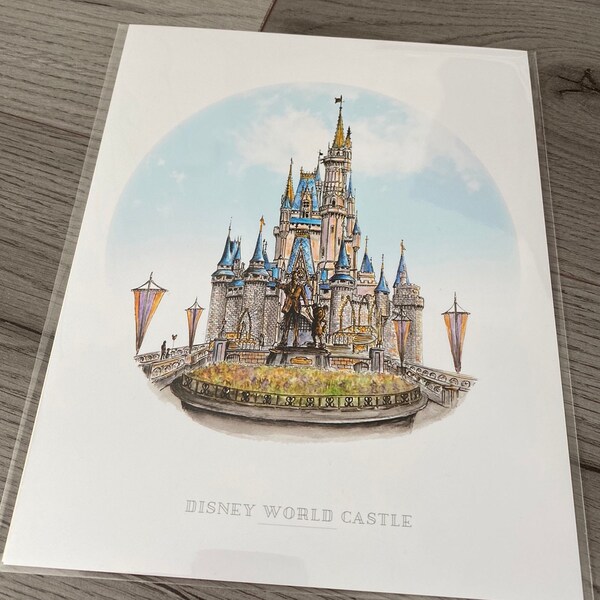 Disney World Castle Art Print | Taken From My Detailed Pen Drawing ...