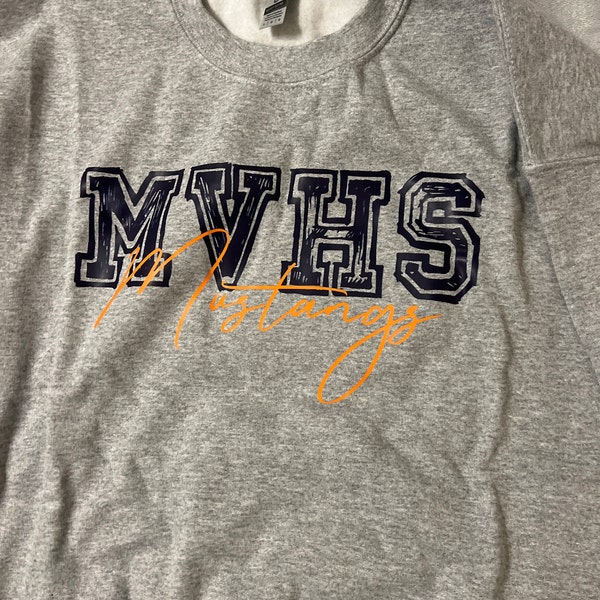 School Mascot Sweatshirt, Personalized School Hoodies, Retro Custom ...