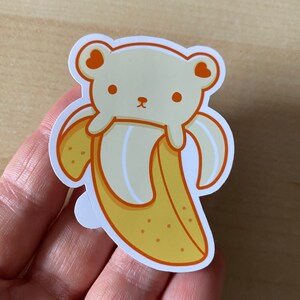 Waving Deerfish Cute Sticker Waterproof Laminated Kawaii Glossy Sticker ...