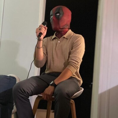 X-force Grey Deadpool Costume Cosplay Mask With Magnetic Eyes - Etsy