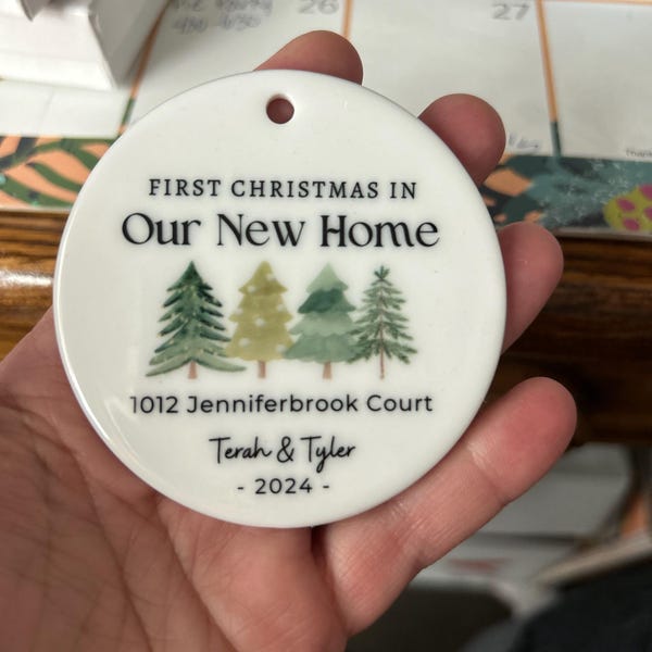 First Christmas in Our New Home Christmas Ornaments, Personalized Our ...