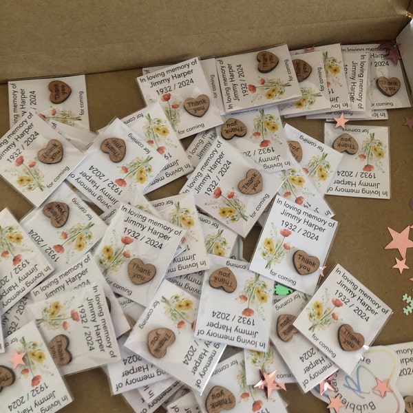 Funeral Favor Memorial Favours or Use Your Own Image Personalised ...