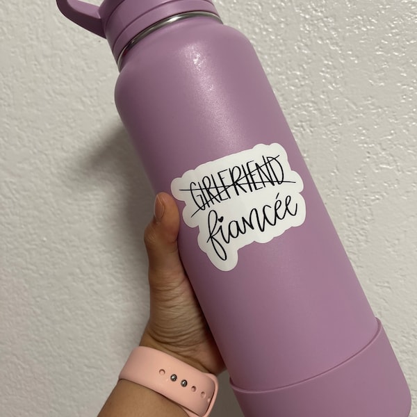 Fiance Sticker ~ Waterproof ~ Engagement ~ Girlfriend Crossed Out ...