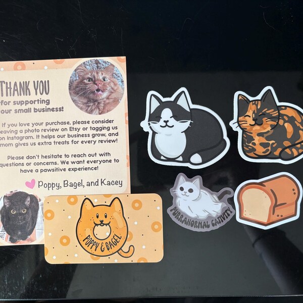 Tortie Cat Loaf Sticker; Tortoiseshell Kitty; Waterproof Dishwasher ...