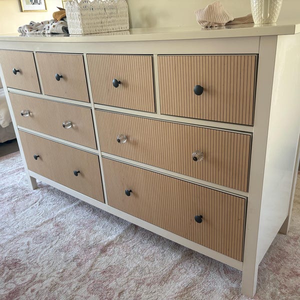 Half Circle Wood Overlays, Furniture Overlays for Ikea Malm Dresser and ...