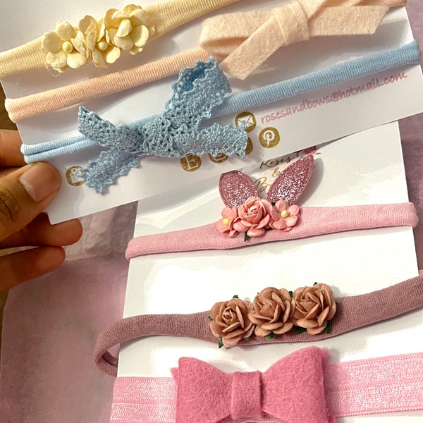 Lace Crochet Small Hand Tied Bow - Hand Tied Floral Bow - Lace Bow ...