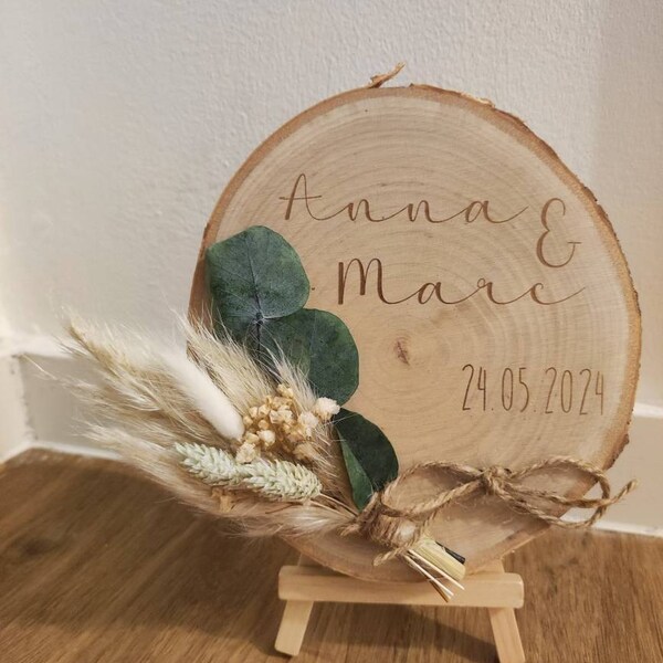 Wedding Ring Holder With Dried Flowers, Ring Cushion for Wedding Rings ...