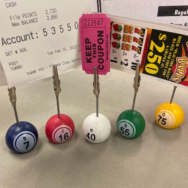 BINGO Ball Ticket Holders - Etsy