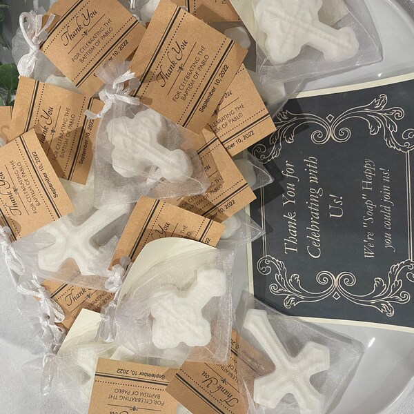 50 Homemade Cross Shaped Soaps, Perfect Party Favors for Wedding ...