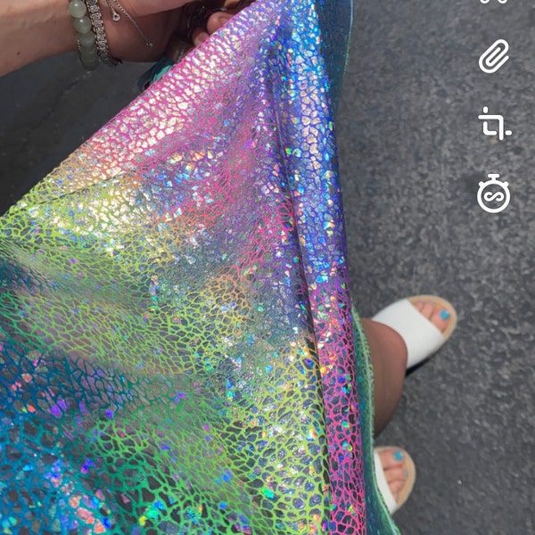 Rainbow Avatar Holo A-line Mini Dress W/pockets | Rainbow Rave Dress ...