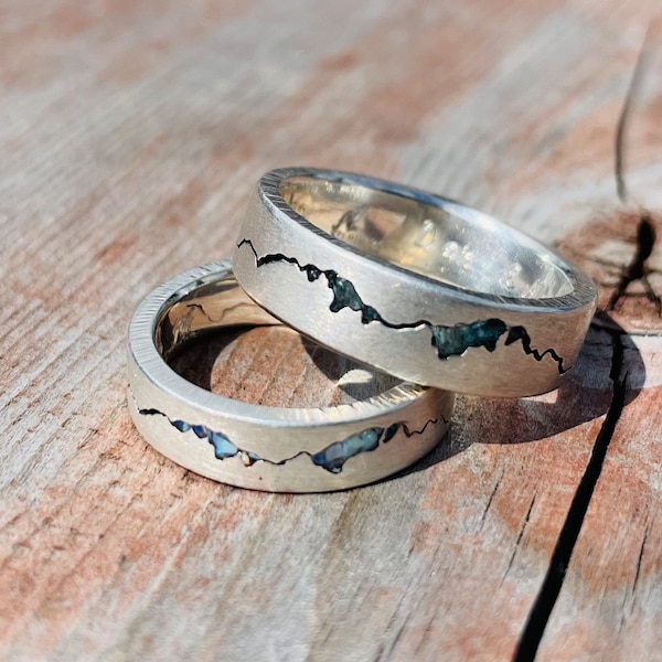 Mount Fuji Summit Ring | Mount Fugaku Ring | Fuji Wedding Ring | Mt ...