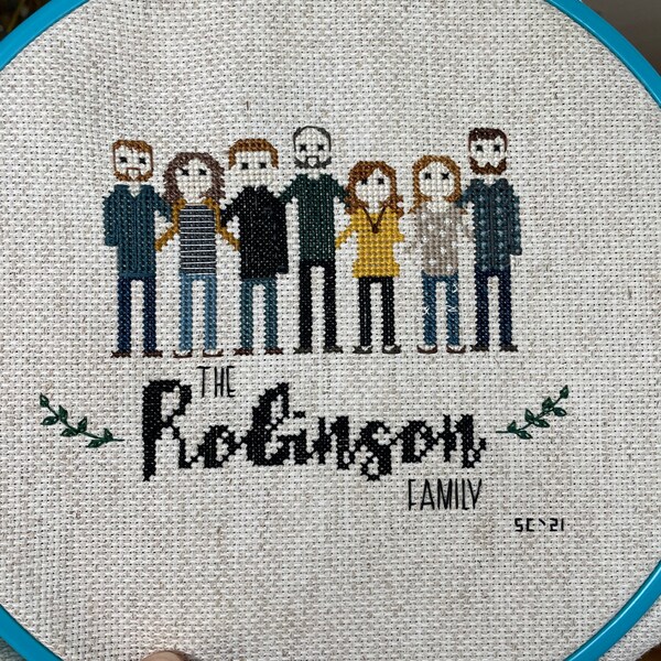 Custom Cross Stitch Family Pattern - Etsy