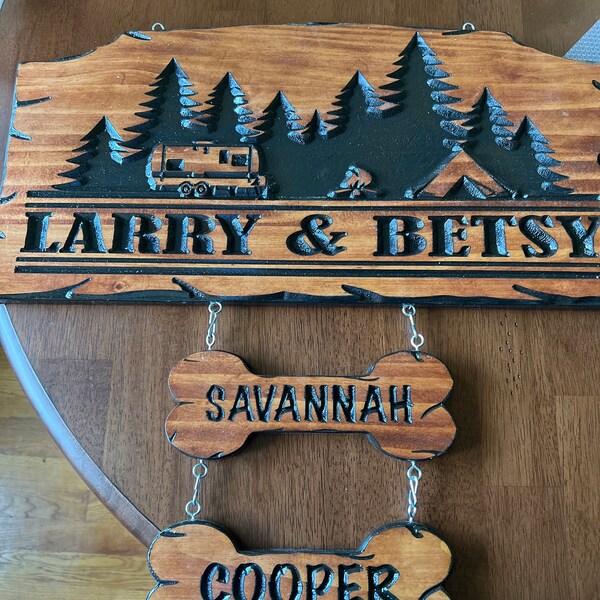 Engraved Camper Sign/ Personalized Camper Sign/ Camper Sign/ Campground ...