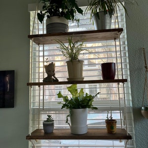 Window Plant Shelf Hanging Window Shelf 3 Tiered Window Floating ...