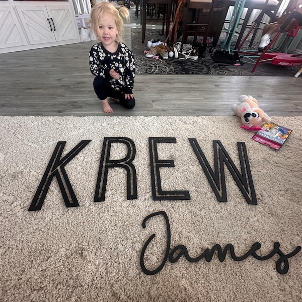 Stacked Names for Nursery, Wooden Letters, Name Sign, Nursery Letters ...