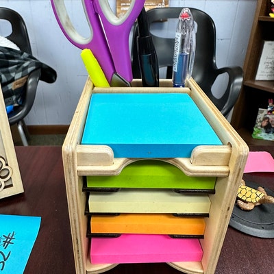 Sticky Notes Holder Pen Holder Sticky Notes 3x3 Sticky Notes Dispenser ...