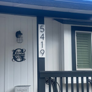 Farmhouse Shiplap House Numbers Address Sign Black House - Etsy