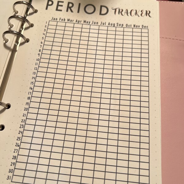Period Tracker | Jessica's Journal Spread - Etsy